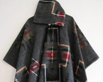 Native Poncho With Hood - Etsy