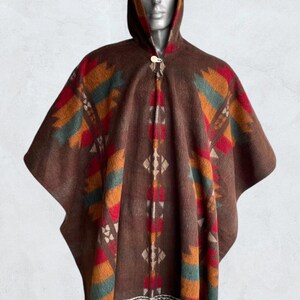 Alpaca Poncho With Hood Color Brown | Soft and Comfortable Wool ...