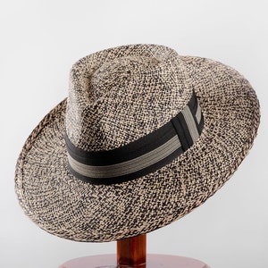 Genuine Panama Hat Ecuador - "fedora" Black Fino - High Quality Hat Made of Toquilla Straw ...