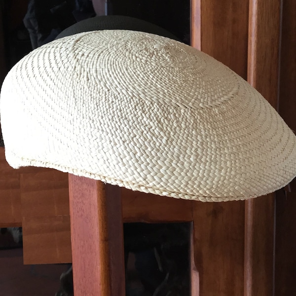 Flat Brim Straw Hat - Etsy