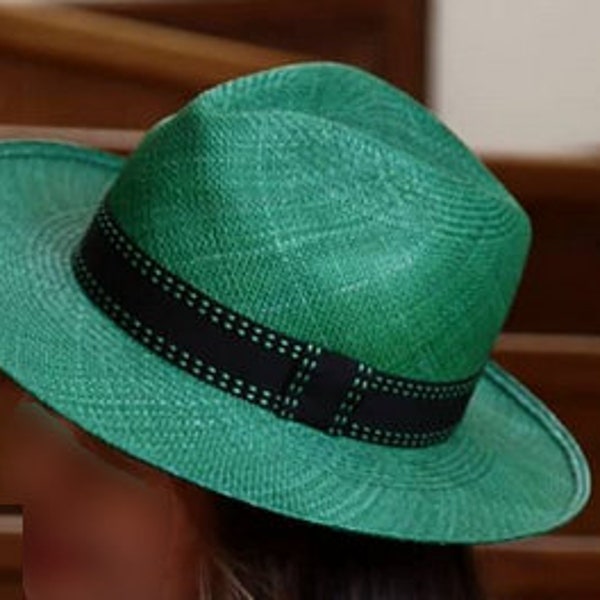 Green Straw Hat - Etsy
