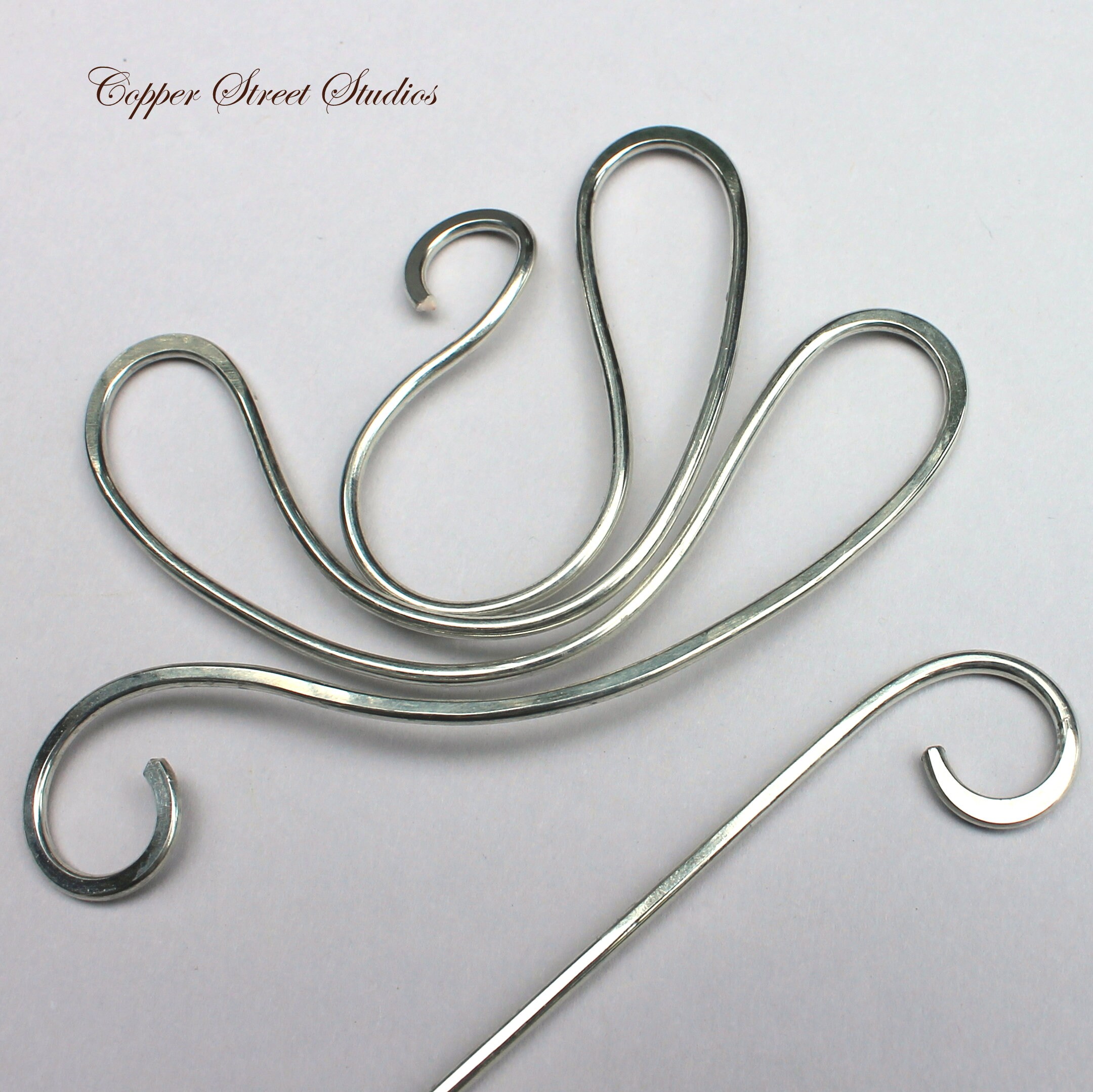 Artistic Wire Hair Clip in Copper or Silver Lotus Flower | Etsy