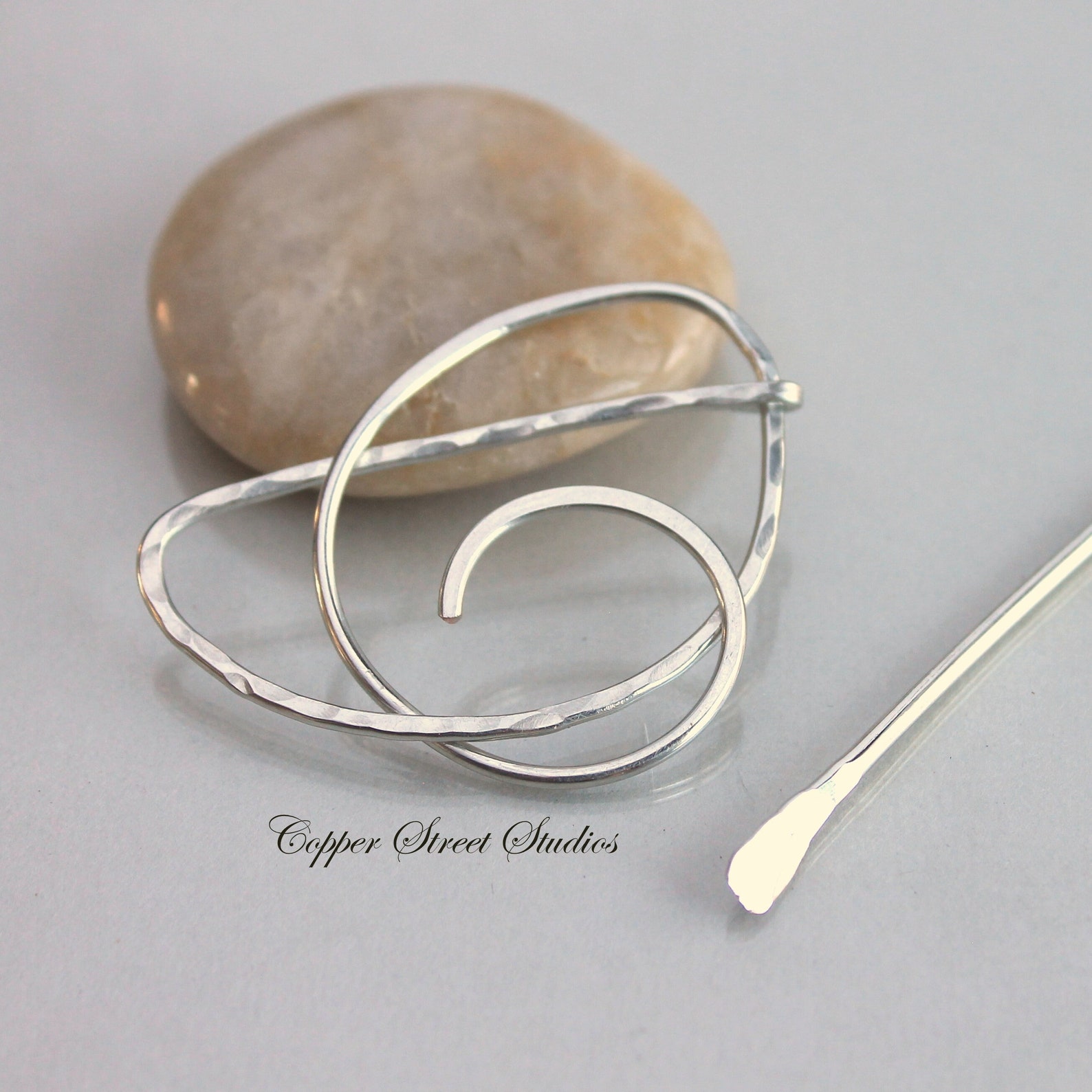 Tiny Hammered Swirl Hair Barrette for Thin Fine Hair Small - Etsy