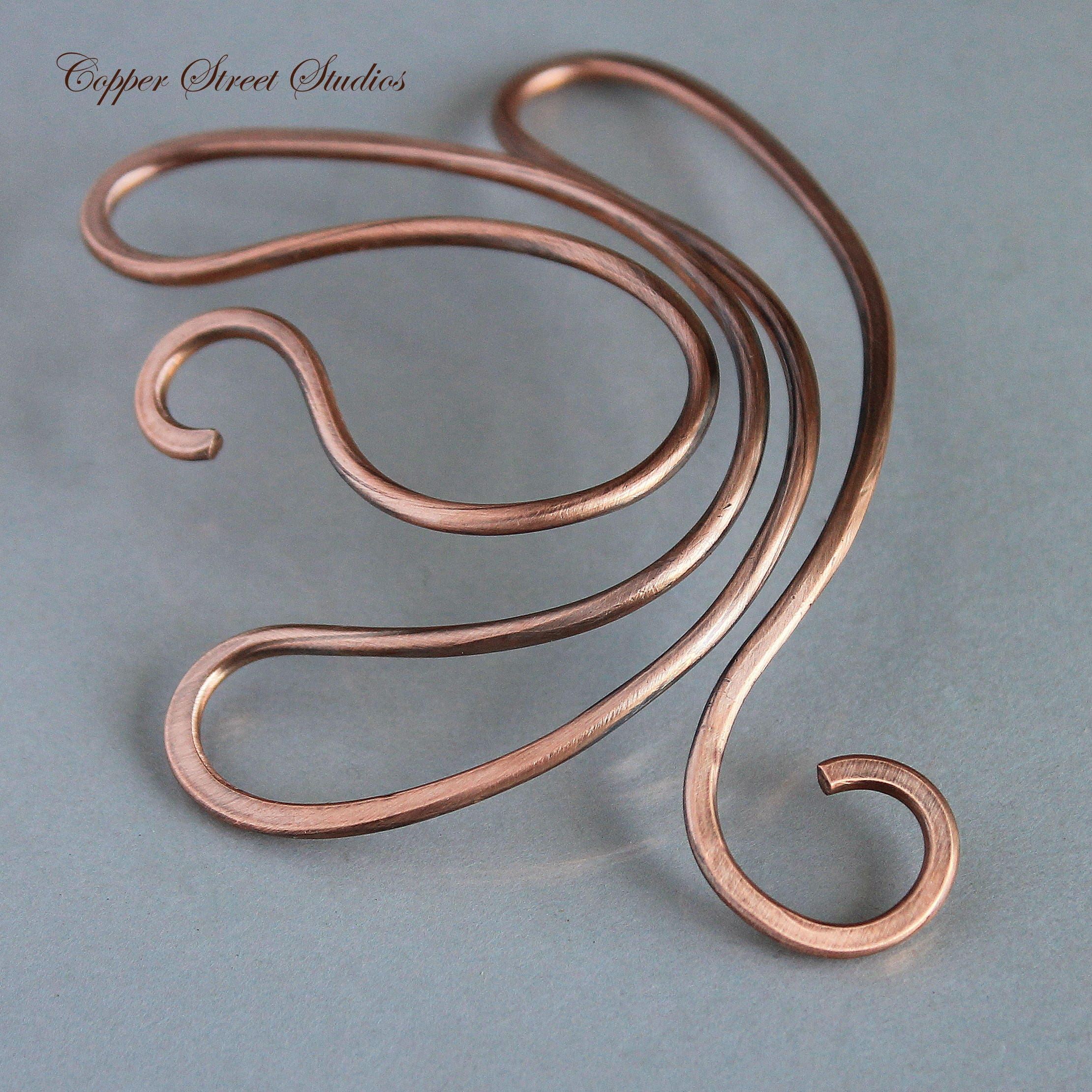 Artistic Wire Hair Clip in Copper or Silver Lotus Flower | Etsy