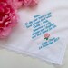 Spanish Version Wedding Handkerchief for Mom/embroidered Handkerchief ...