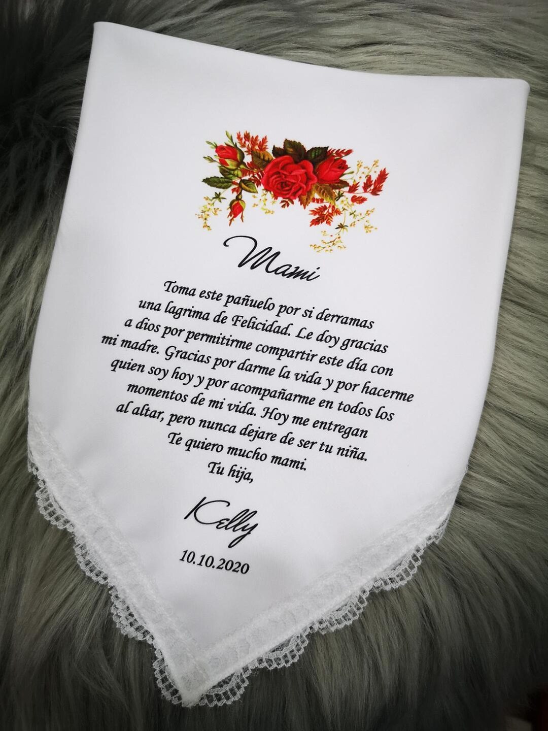 Mami Wedding Handkerchief in Spanish Customized Printed - Etsy