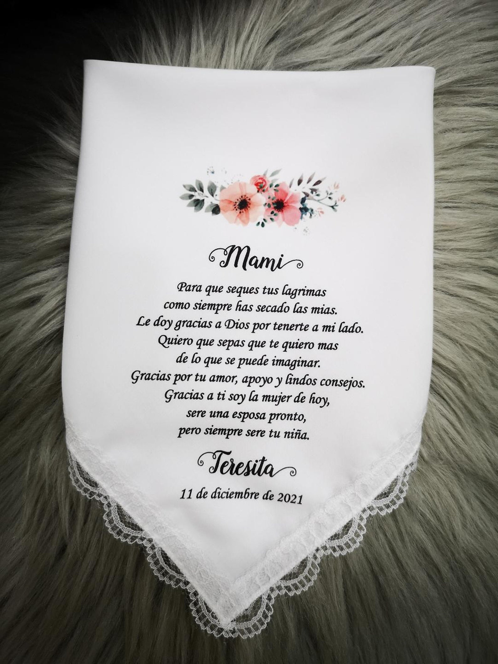 Spanish Handkerchief for Mother of the Bride-customized | Etsy