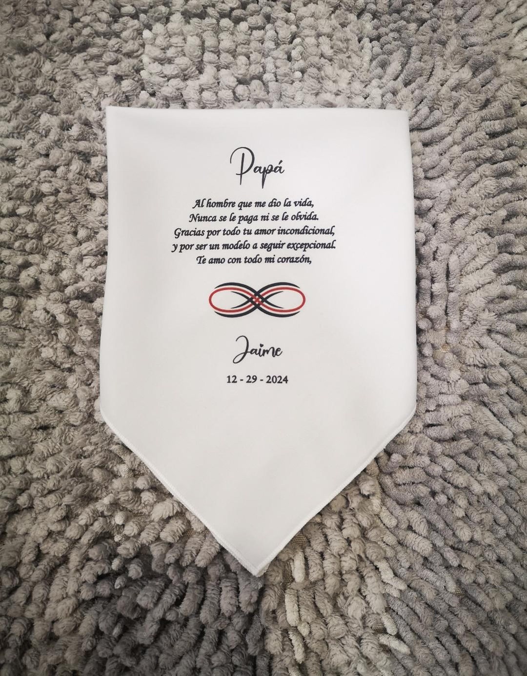 PERSONALIZED Spanish Handkerchief, Papa Gift From Daughter, Al Hombre ...