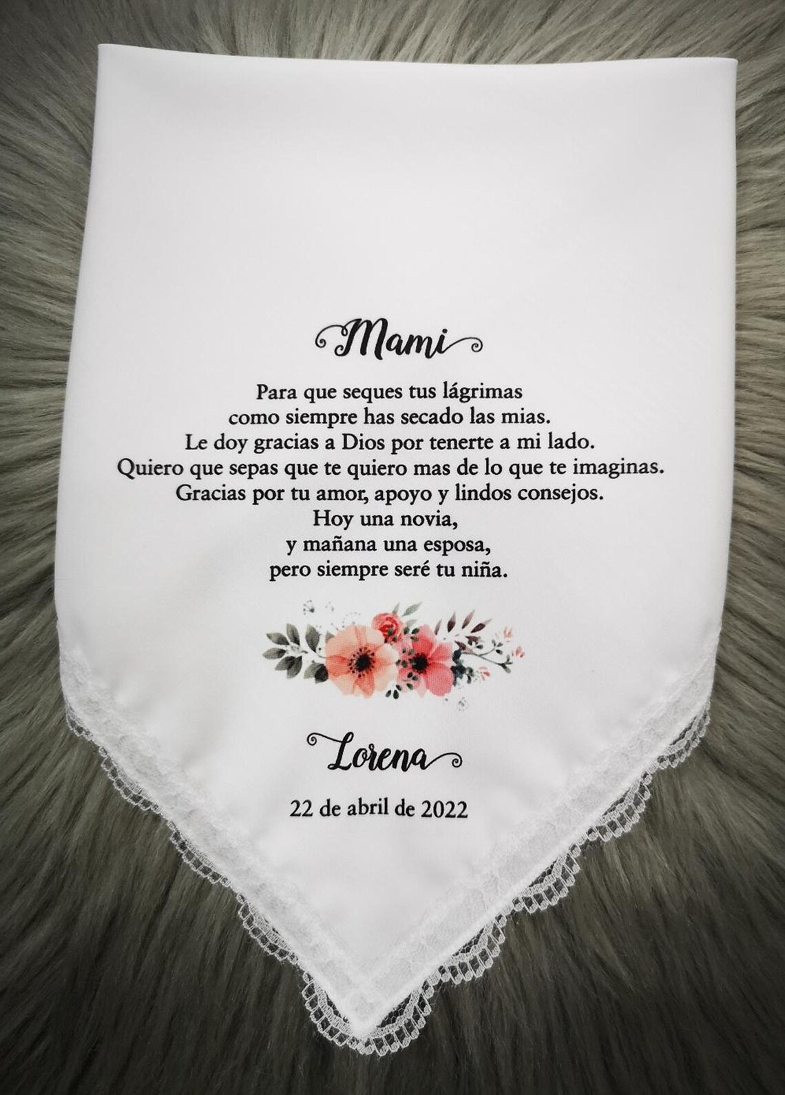Espanol Handkerchief Wedding Handkerchief Spanish Mother of - Etsy