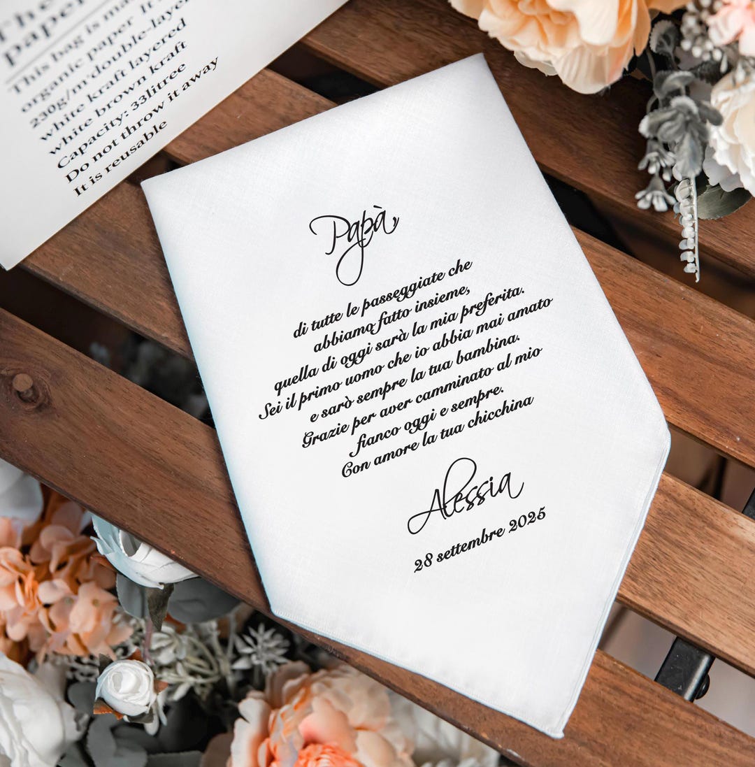 Father of the Bride Gift From Daughter,italian Verses,papà Regalo Di ...