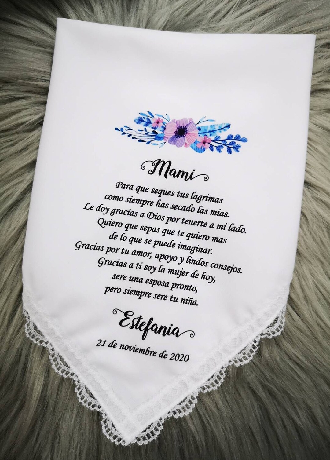 Spanish Handkerchief for Mother of the Bride-customized Handkerchief ...