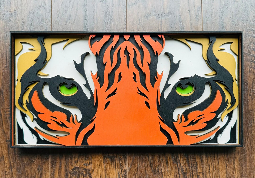 Layered Tiger Eyes Wall Art - Etsy