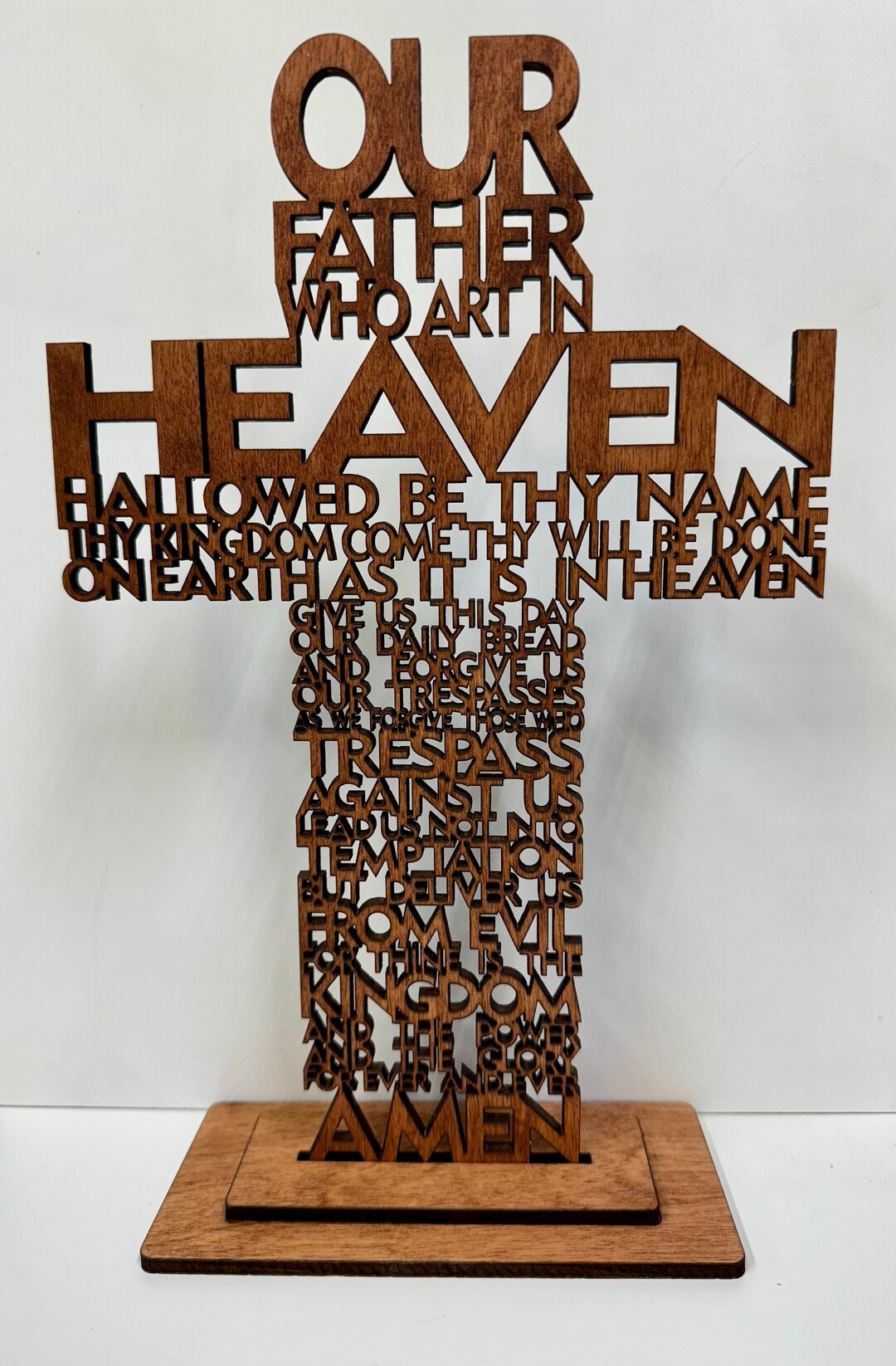 Lord's Prayer Cross - Etsy