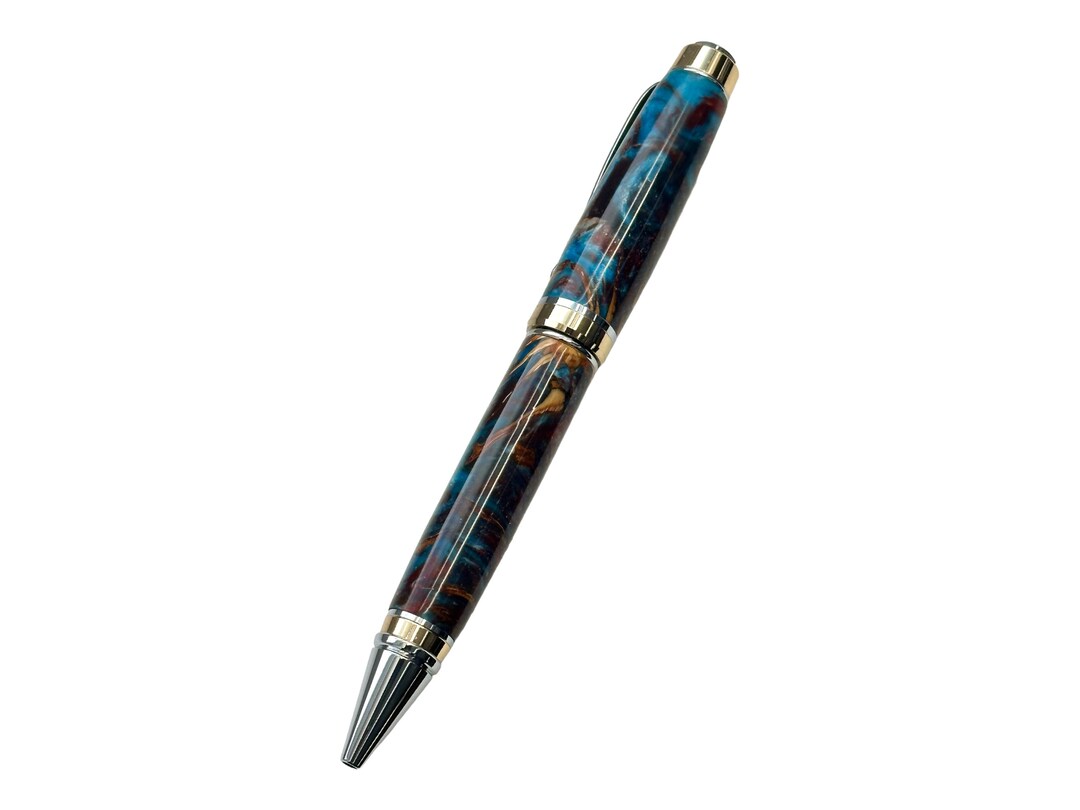 Big Ben Cigar Pen With Pine Cone and Three Color Resin Swirl - Etsy