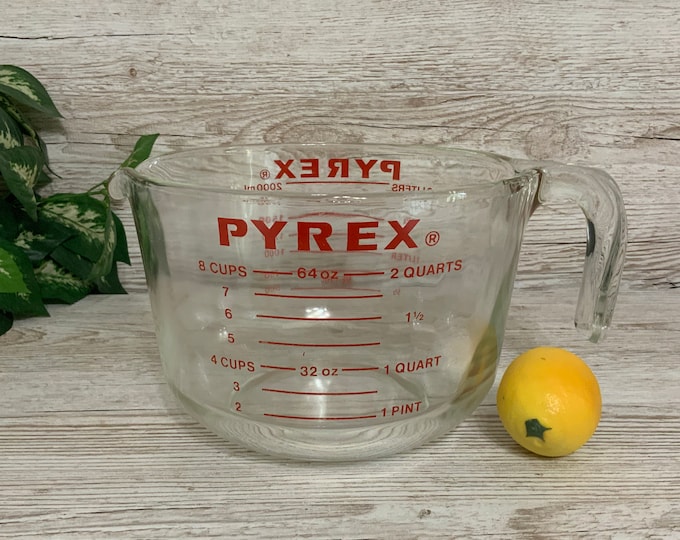Rare Original PYREX Glass 8 Cup/2 Quart Measuring Cup # 564 Open Handle ...