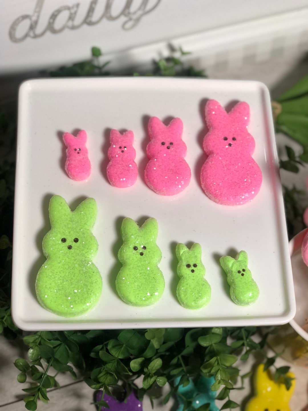 Faux Marshmallow Bunnies, Fake Bunnies, Easter Basket Filler - Etsy
