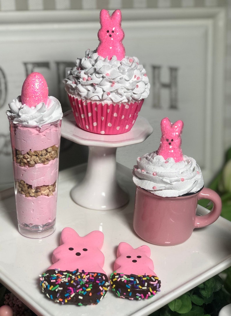 Faux Marshmallow Bunnies Fake Bunnies Easter Basket Filler - Etsy