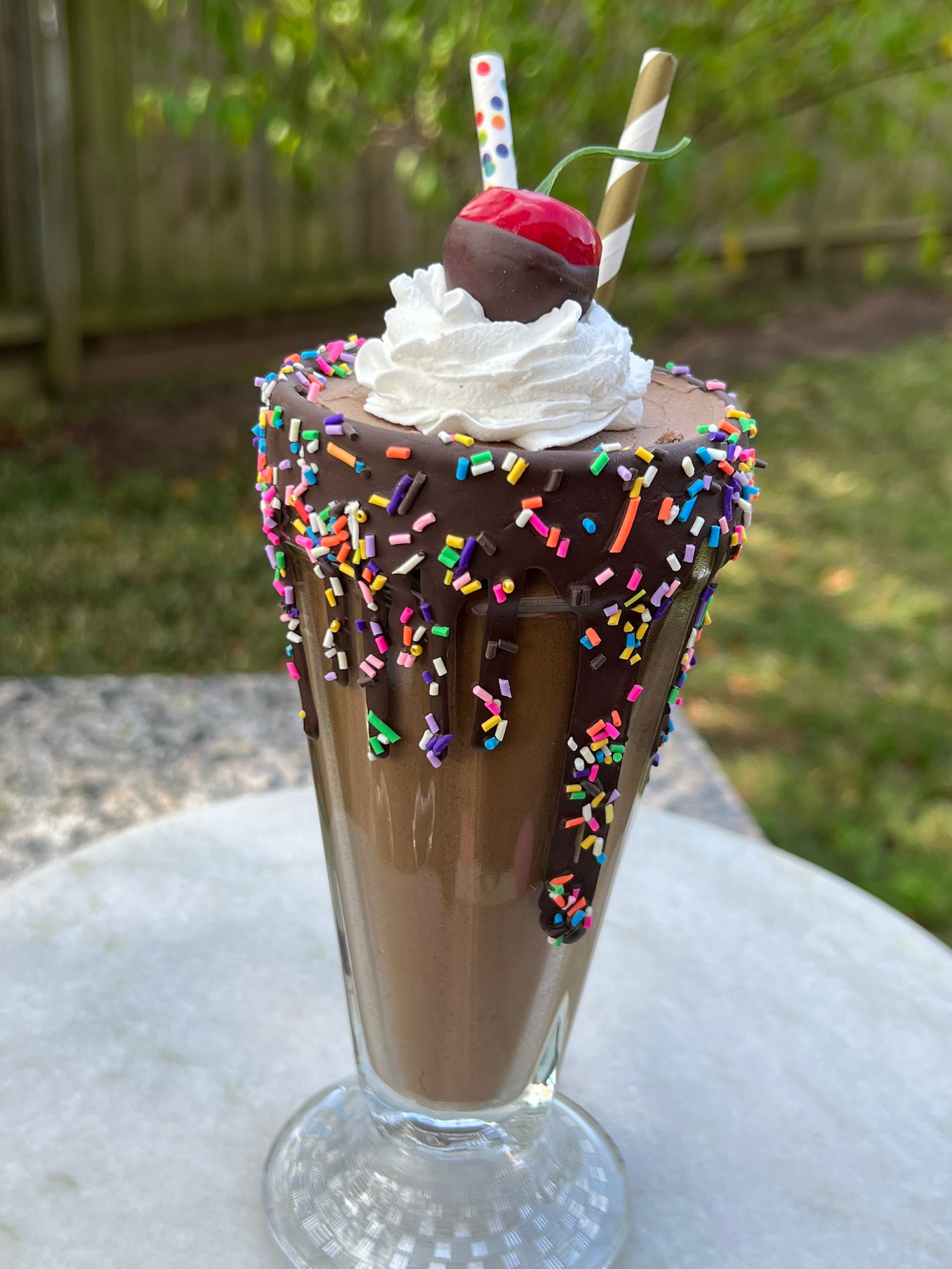 Fake Milkshake Mint Chocolate Retro Glass | Etsy