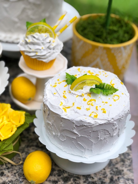 Fake Lemon Cake With Lemon Zest 5 | Etsy