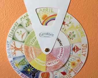 Custom Circular Calendar for Chosen Hemisphere - Etsy
