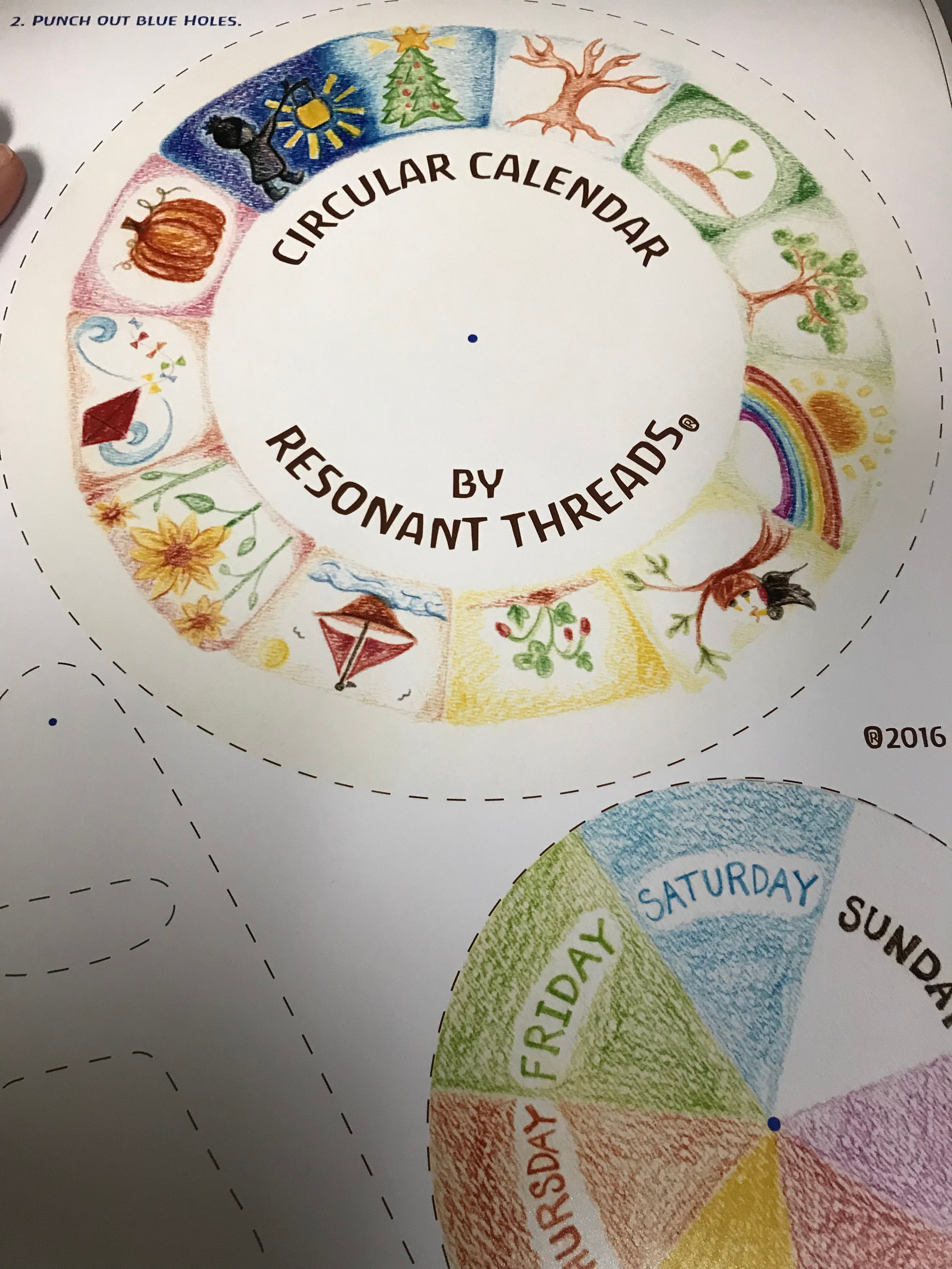 Custom Circular Calendar for Chosen Hemisphere - Etsy