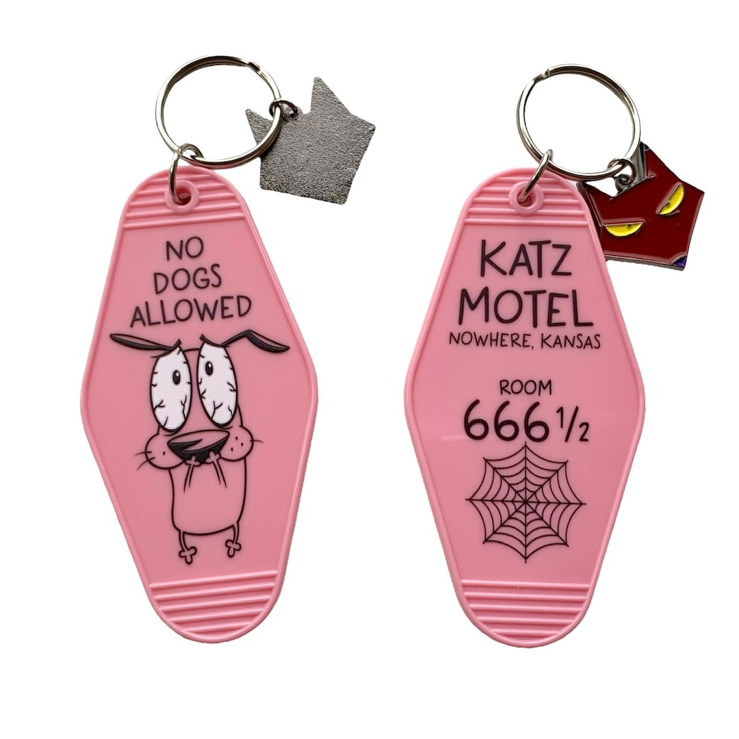 Katz Motel Keychain - Courage the Cowardly Dog - Etsy