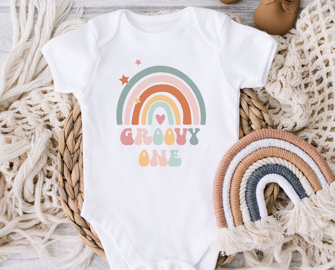 Groovy One Birthday Decoration Png Svg, One Year Old Girl Gift, First ...