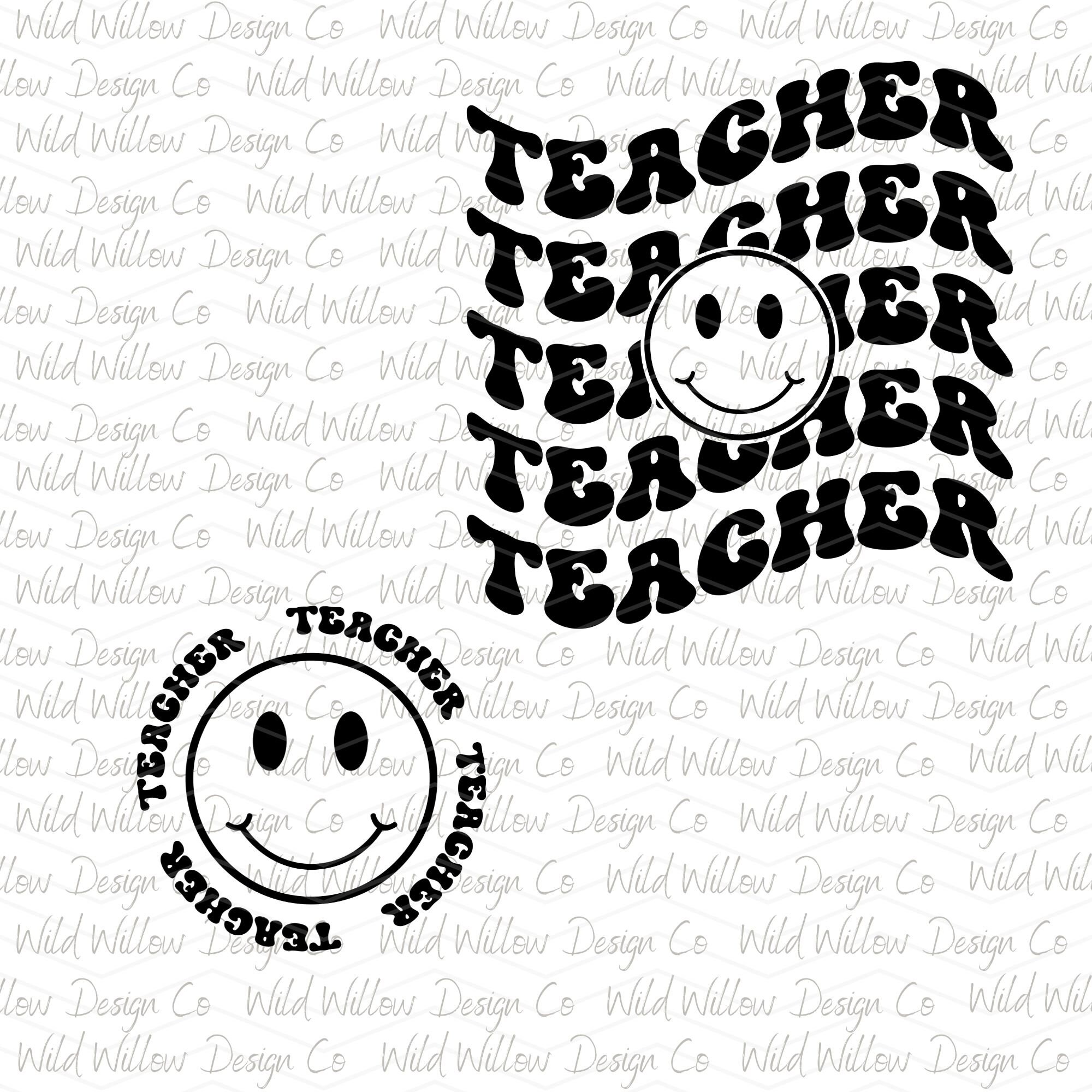 Teacher Smiley Face Svg Png, Smiley Face Shirt, Happy Face Svg, Teacher ...
