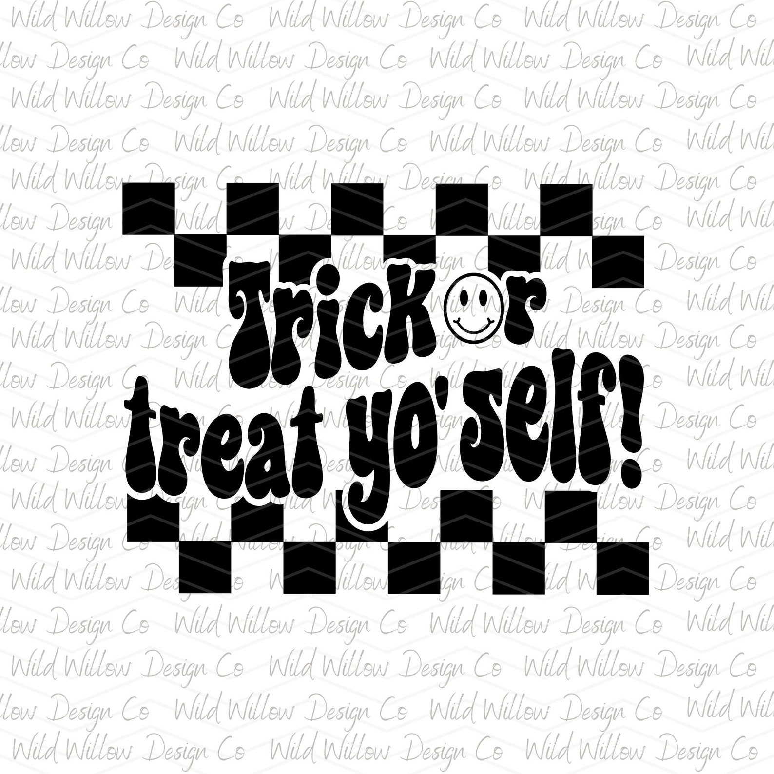 Trick or Treat Yo Self SVG PNG, Smiley Face Svg, Spooky Season Svg ...