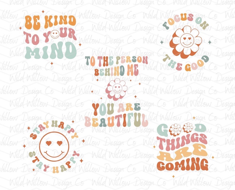 Groovy Smiley Face Svg Png Bundle, Sunflower Svg, Popular Right Now ...