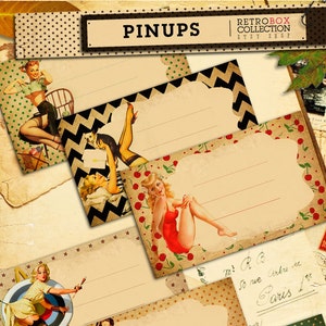 Pinup Labels Vintage 10 Labels Colors Pinups Dots Cherry Tags Printable ...