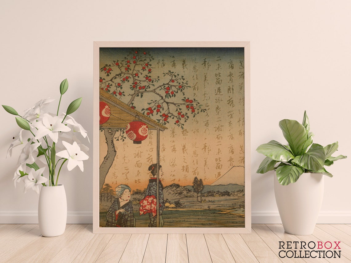 Ukiyo Japanese Geisha Tree Art Print, Asia Decor, Wall Decor, Instant ...