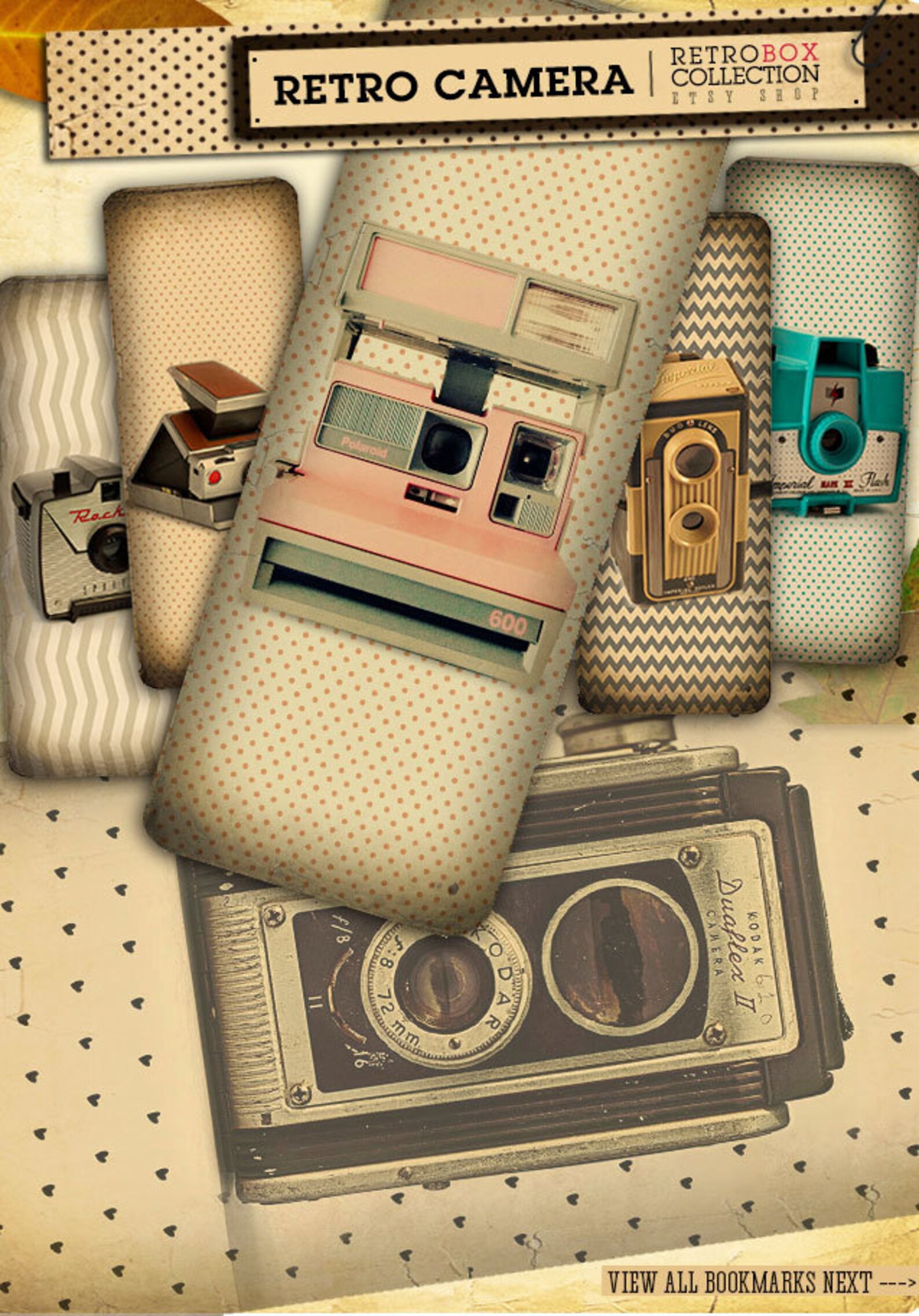 Retro Camera Bookmarks 12 Archival Vintage Digital Printable | Etsy