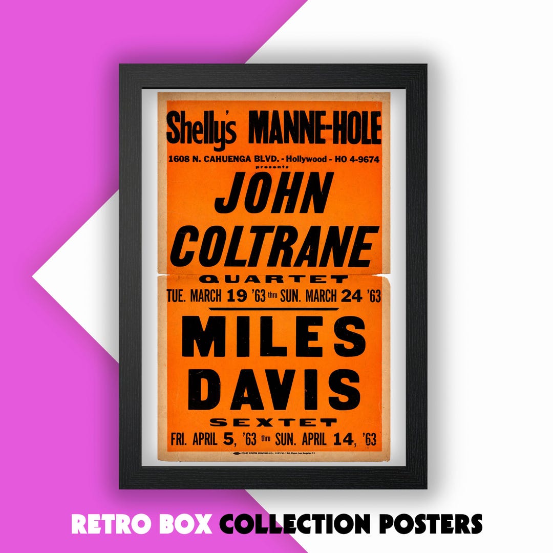 John Coltrane Concert Poster - Music Poster - Gig Poster, Vintage Style ...