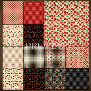 Cherry Digital Paper Cherry Wallpaper Vintage - 12 Digital Papers Pack ...