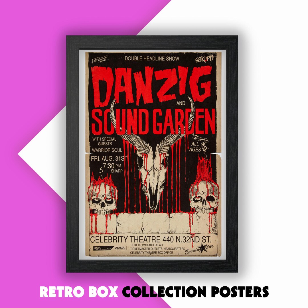 Danzig Concert Poster, Vintage Poster, Kitchen Wall, Art Decor, Wall ...