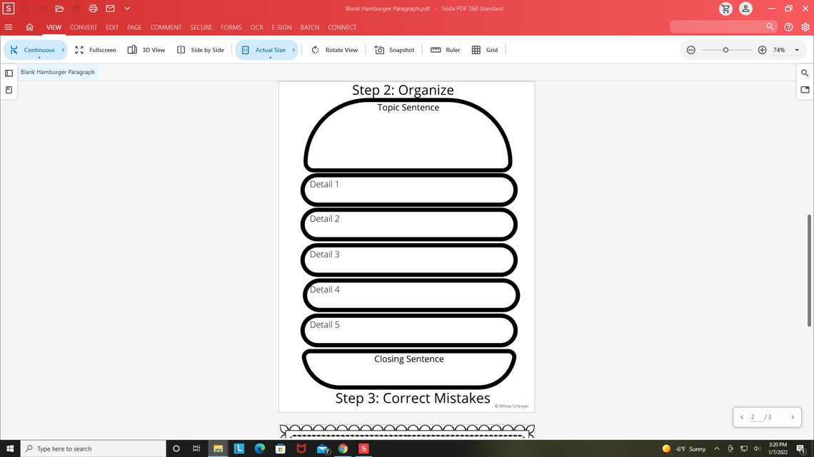 Hamburger Paragraph Graphic Organizer Writing Prompts Packet | Etsy