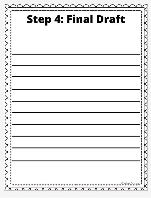 Final Draft Paper Template For Kids