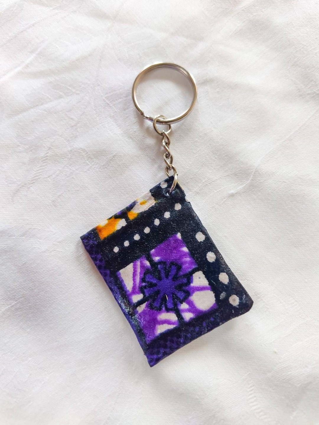 Upcycling African Print Keyholder/africa Keyring/ Africa Keychain ...