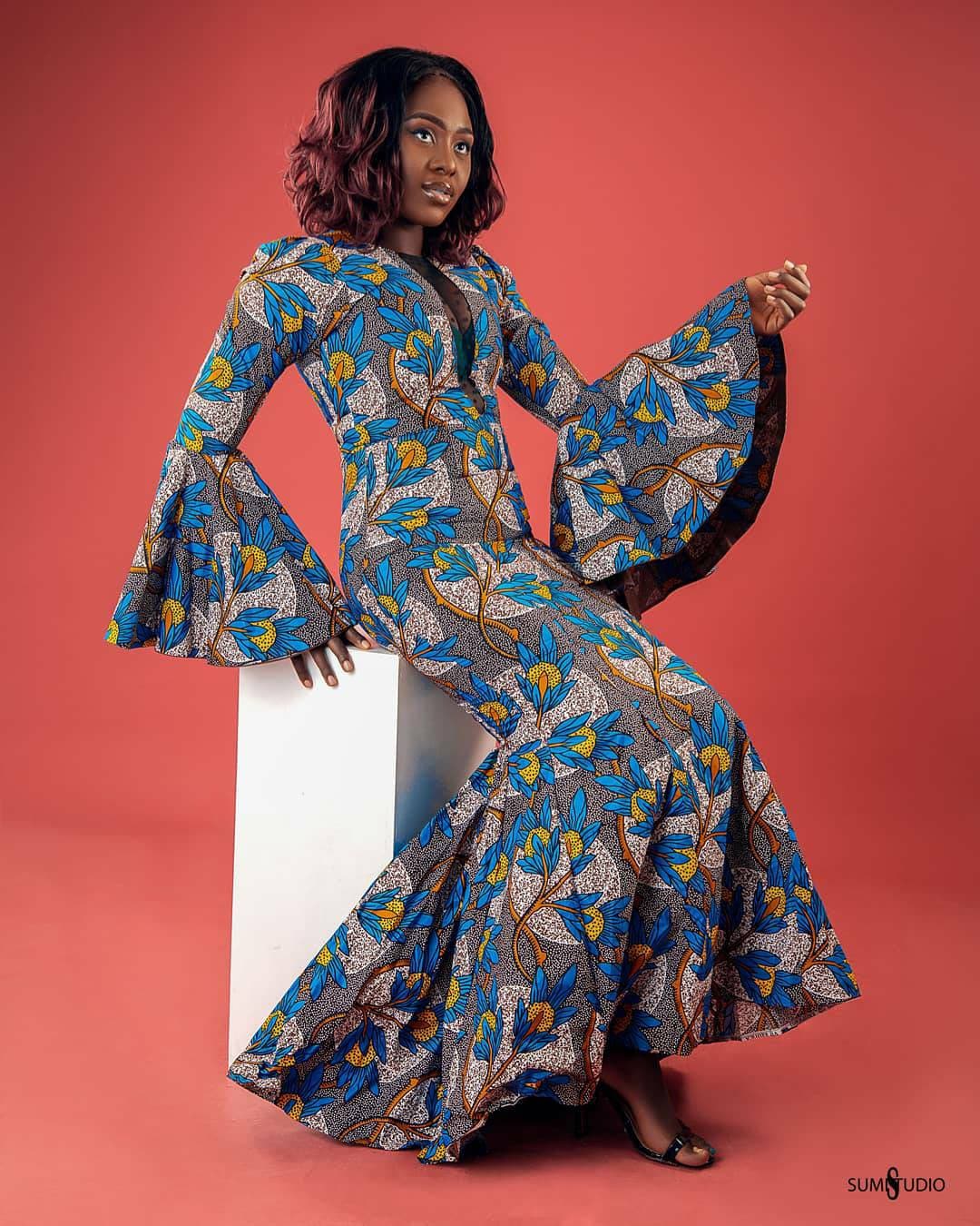 Glamorous Maxi African Print Women Cotton Gow, Wedding Gown, Prom Gown ...