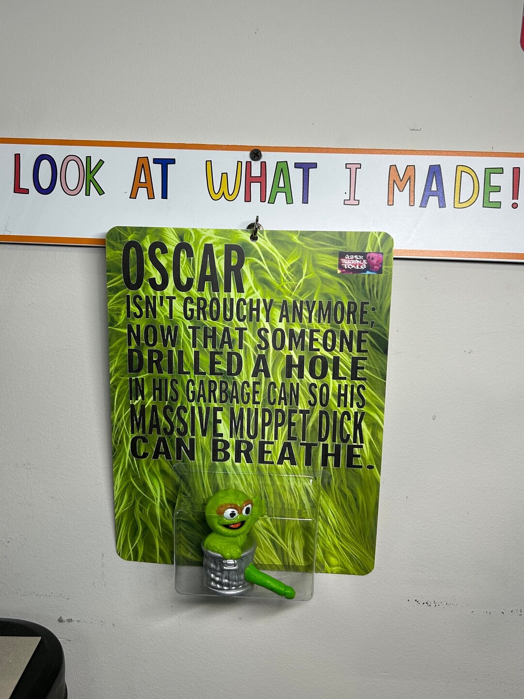 Oscar the Grouch Bootleg Custom Action Figure Erotica Toy Sesame Street Big Dck 2024 Artist Made ...