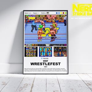 Wrestlefest (1991) Retro Video Game Poster - Classic Retro Game Art ...