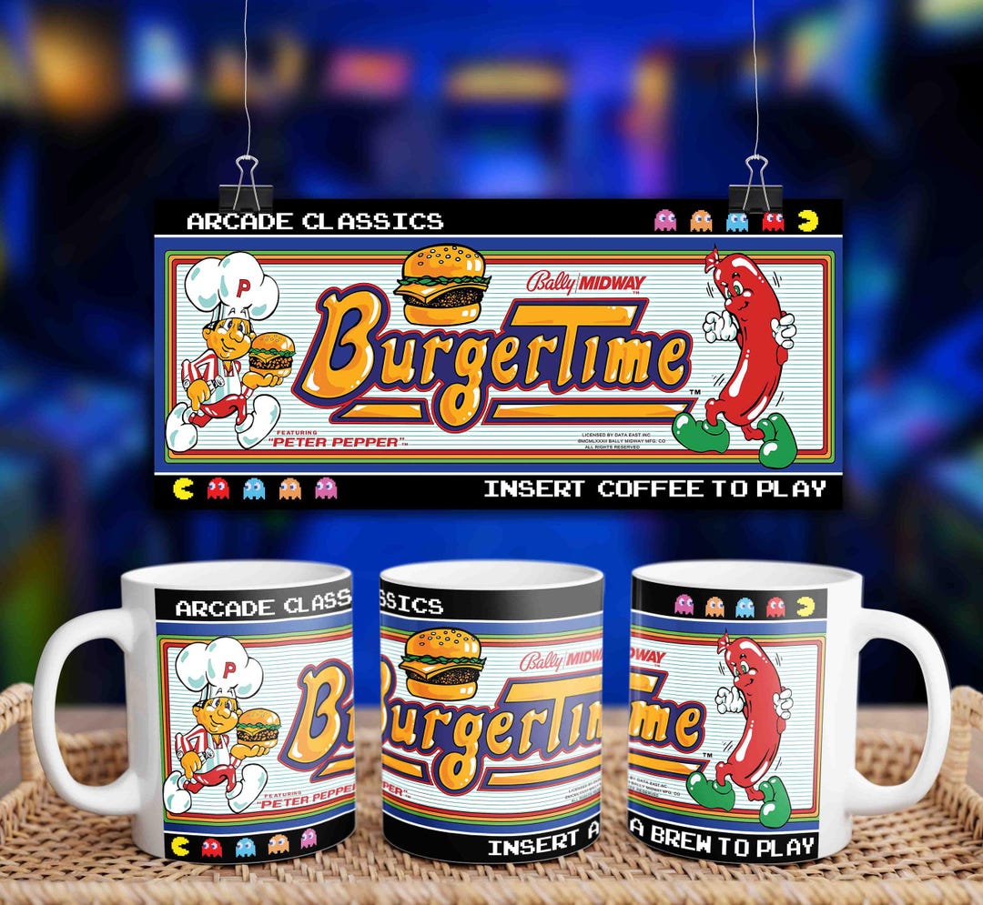 Burger Time Arcade Mug - Etsy