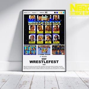 Wrestlefest (1991) Retro Video Game Poster - Classic Retro Game Art ...