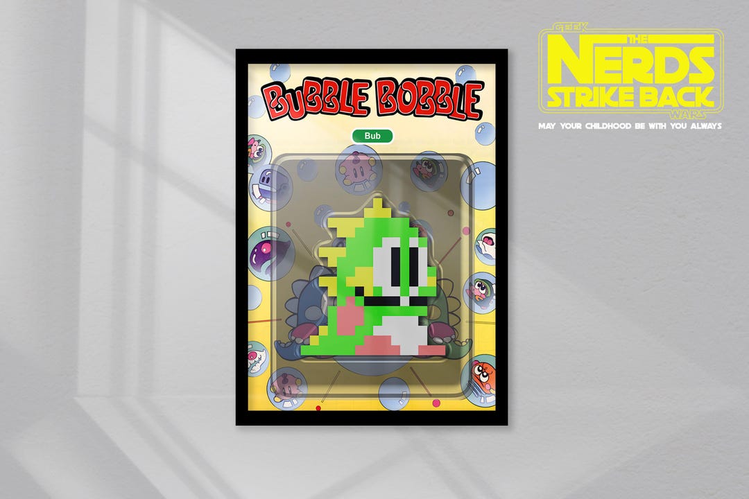 Bubble Bobble Characters Prints | Retro Video Game Art | Action Figure ...