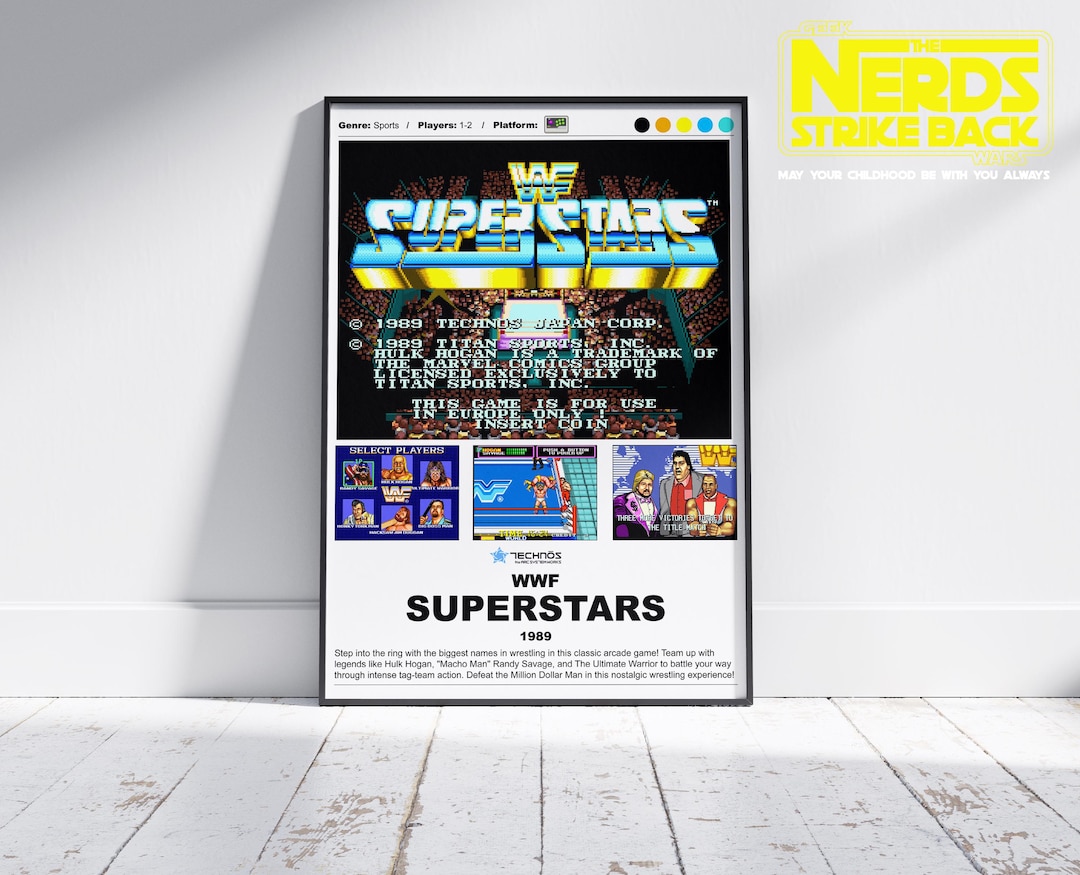 Superstars (1989) Retro Video Game Poster - Classic Retro Game Art ...