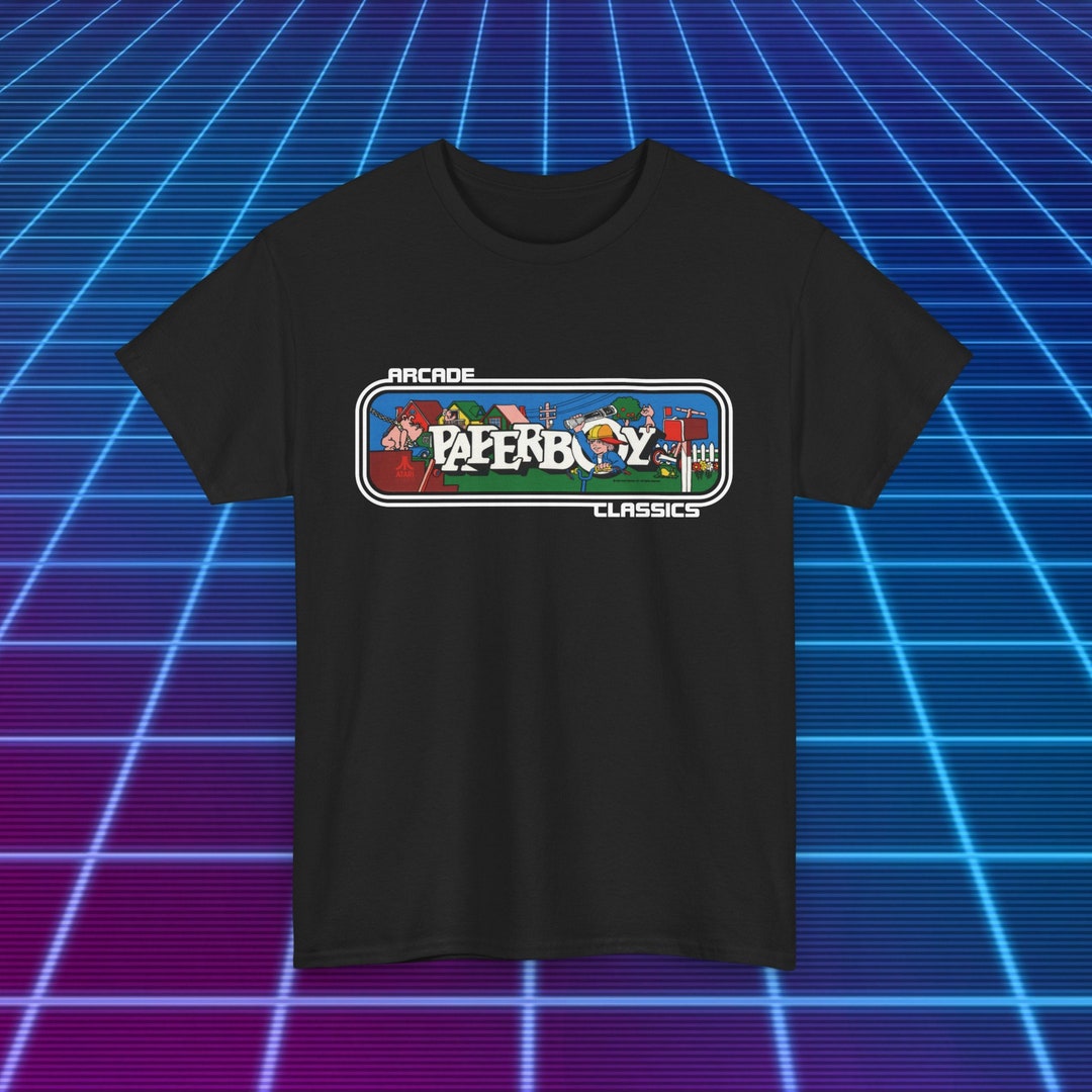 Retro Gaming T-shirt Arcade Classic Video Game Paperboy - Etsy