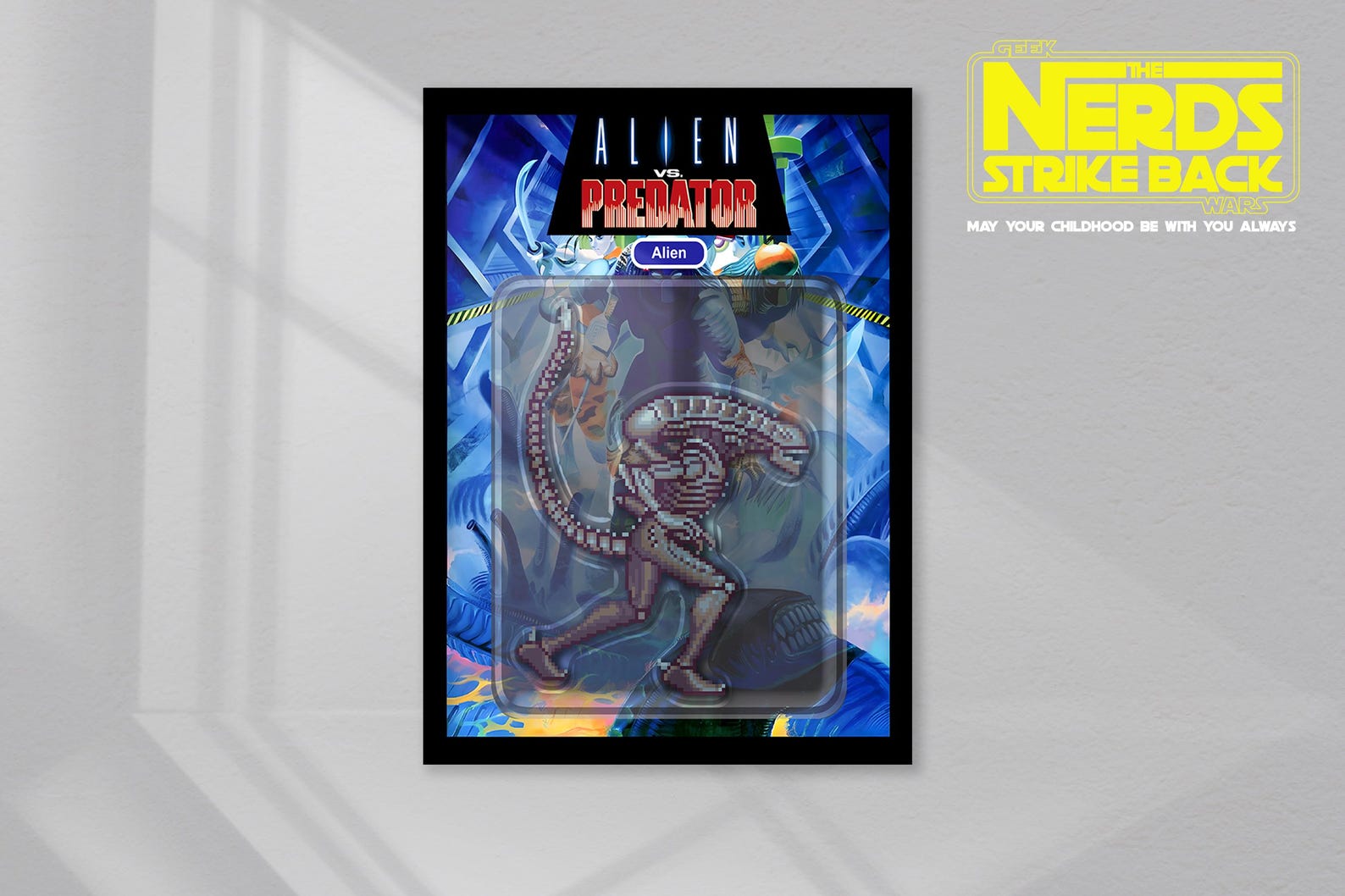 Alien Vs Predator Characters Prints Retro Video Game Art Action Figure ...