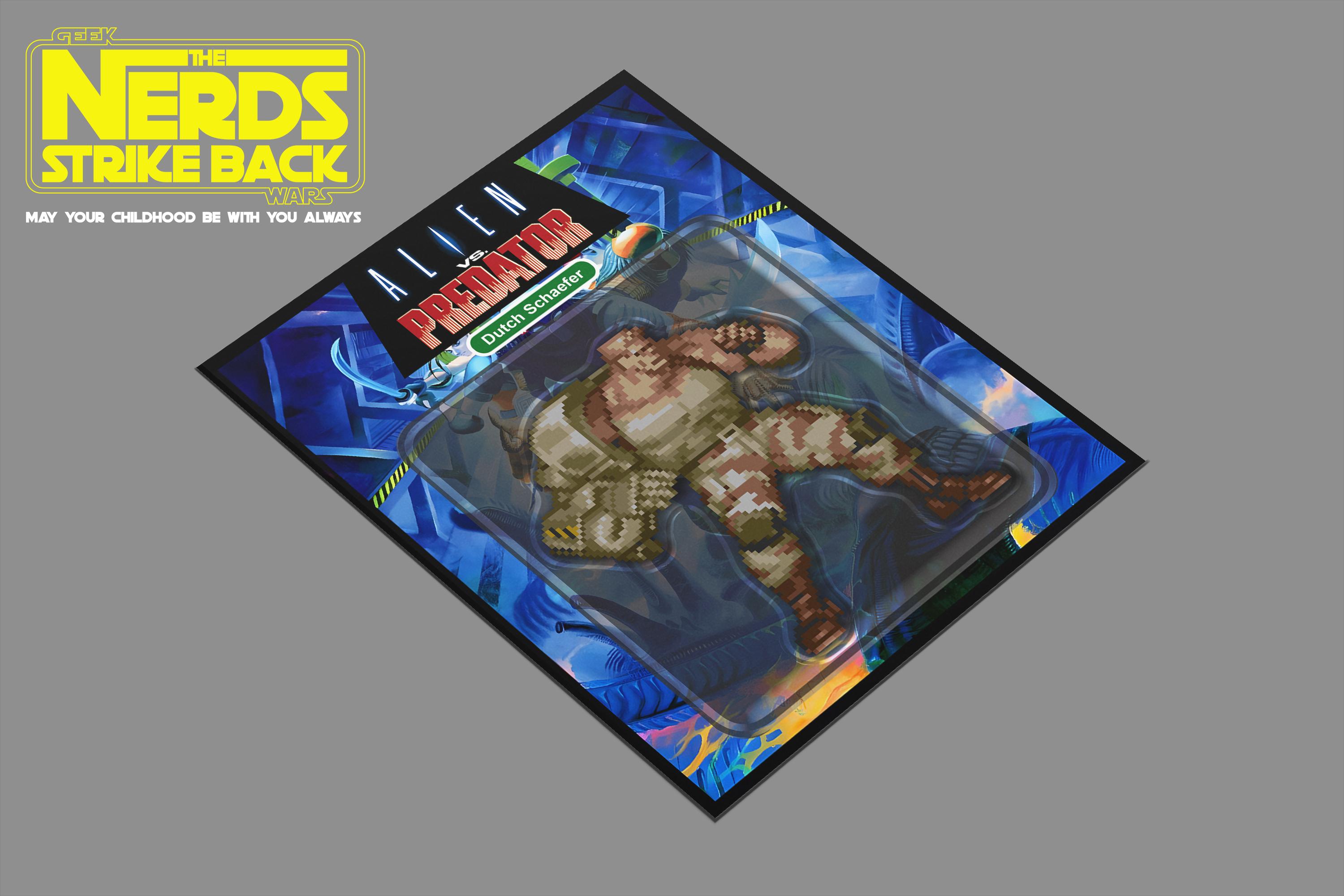 Alien Vs Predator Characters Prints Retro Video Game Art Action Figure ...