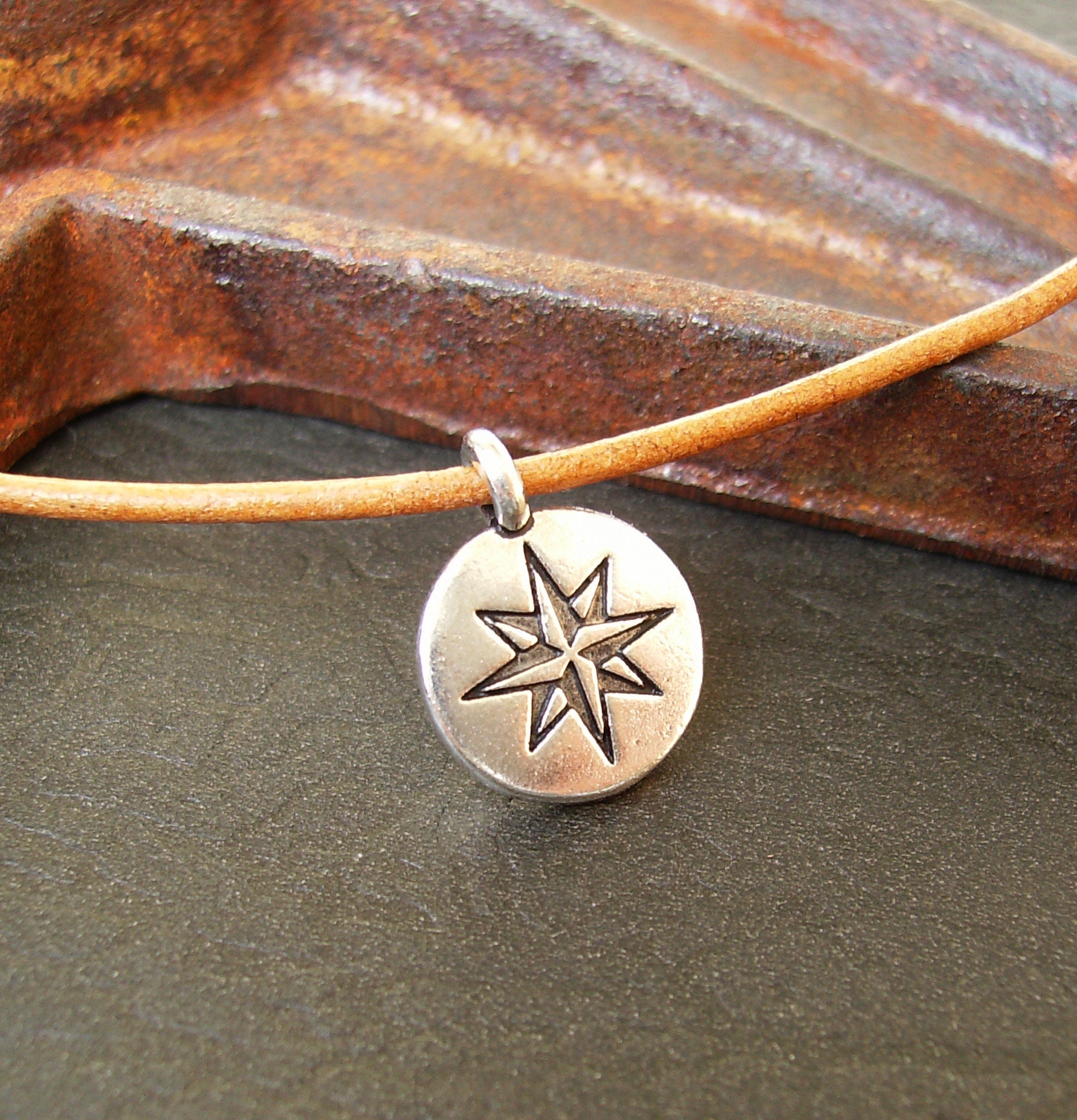Mini North Star Pendant Necklace Silver or Gold Charm on - Etsy